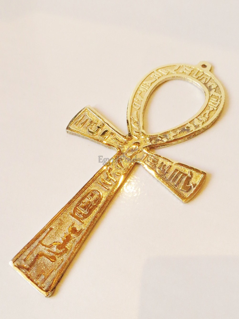 XLRG Egyptian Solid Brass Ankh Life Key 7.8 Engraved | Etsy