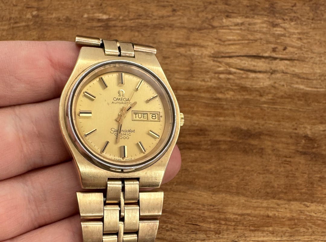 Vintage 70's Omega Seamaster Cosmic 2000 Gold Plated Day Date Watch - Etsy