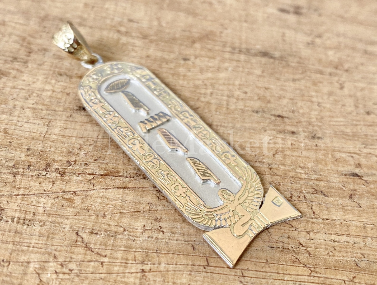 Egyptian Customized Winged Isis Cartouche With 9K Gold Frame - Etsy