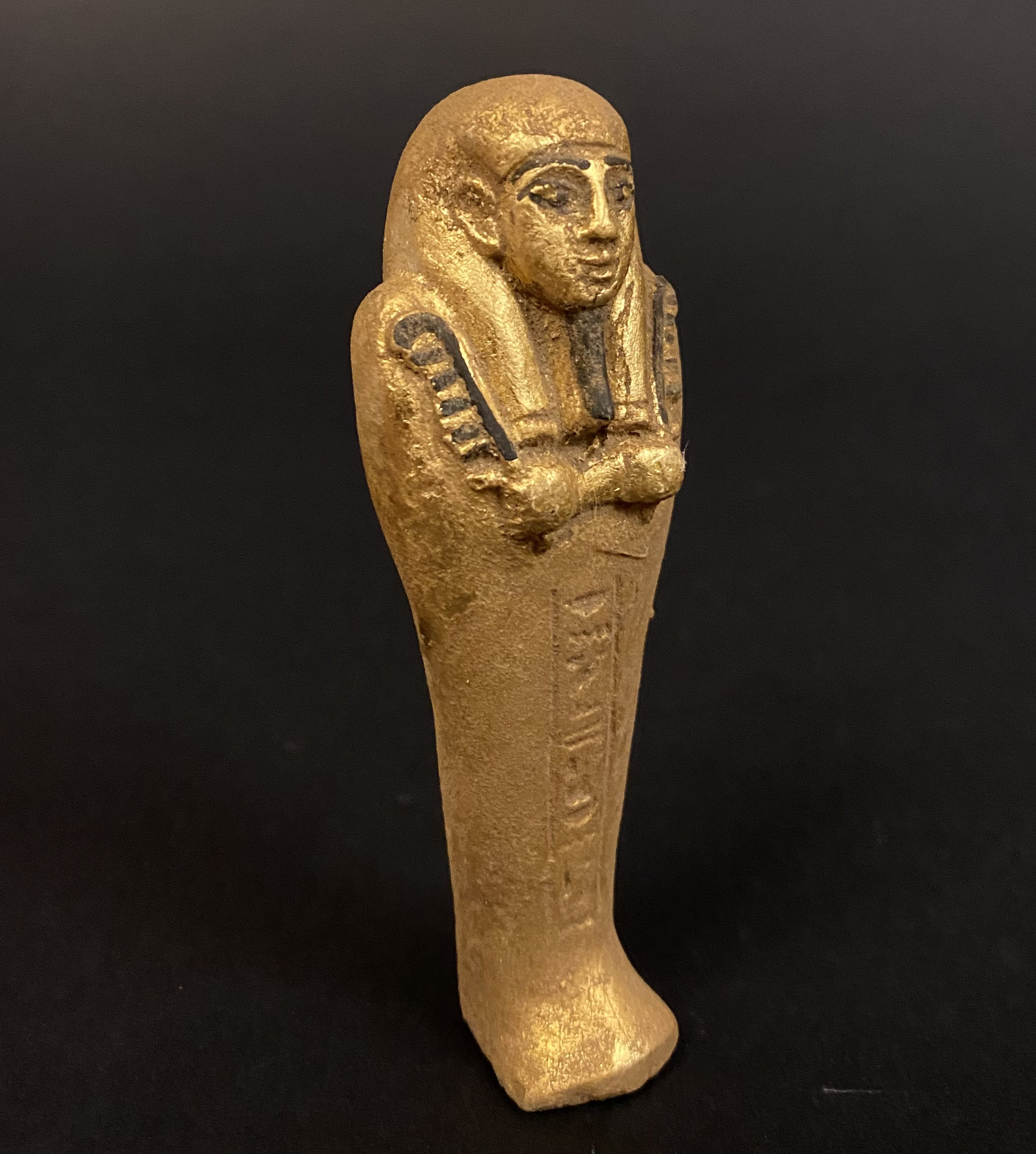 Unique Ancient Egyptian Gilded Ushabti Wearing a Tripartite | Etsy