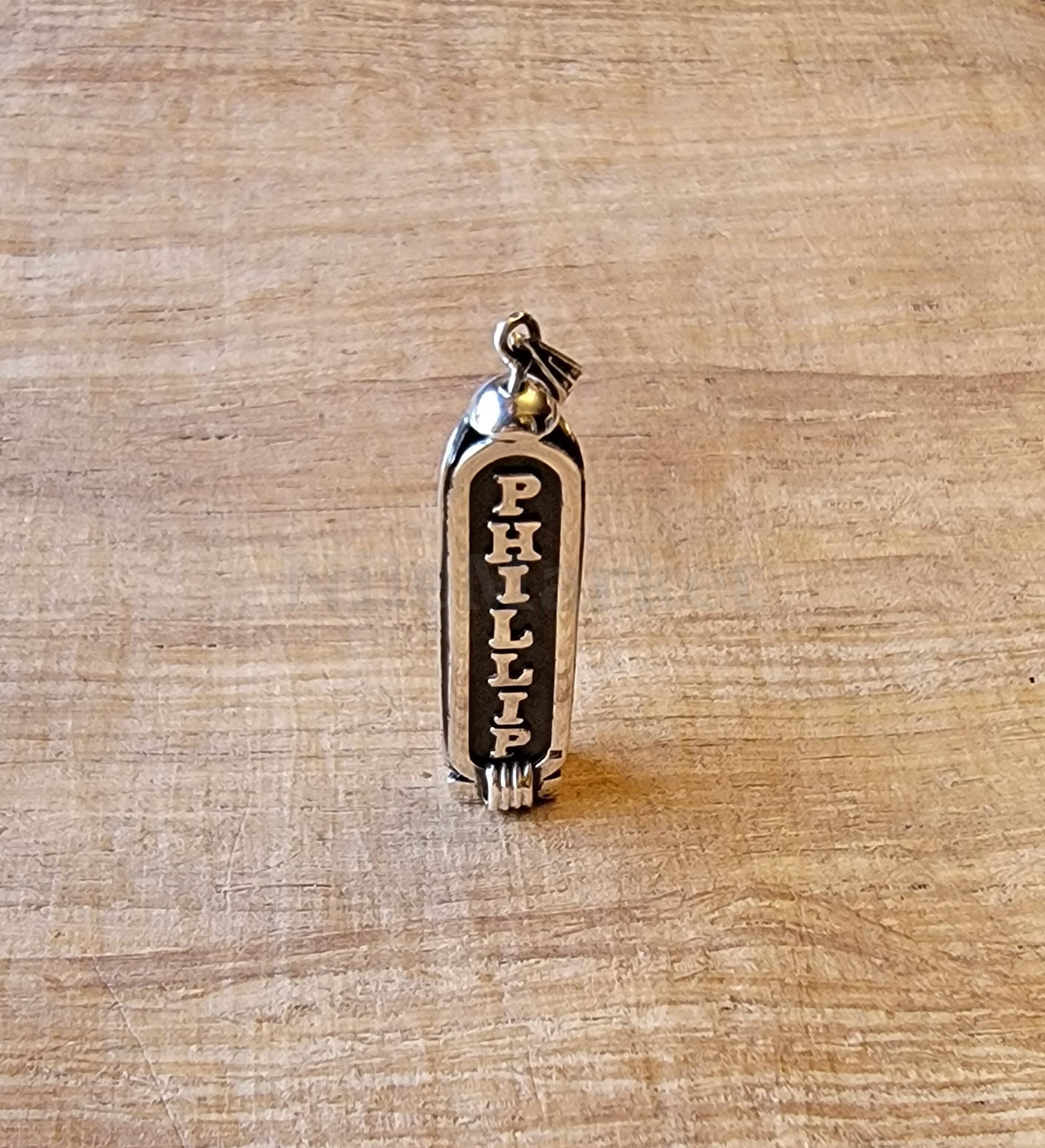 Egypt 3 Sided Cartouche Personalized Sterling Silver Charm PUT - Etsy