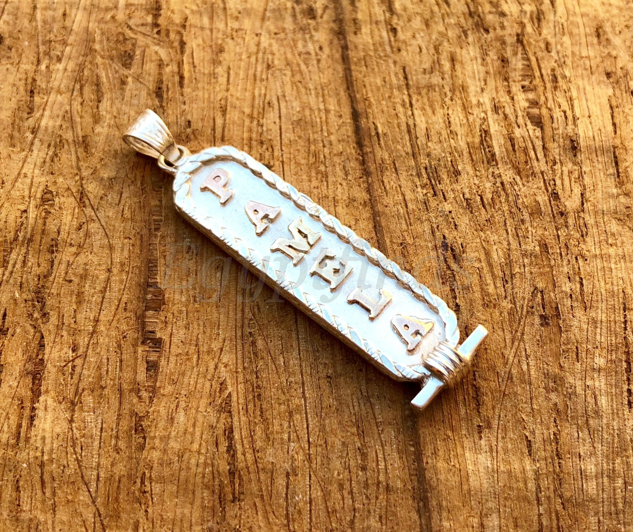 Egyptian Handmade Personalized Sterling Silver Cartouche Put | Etsy