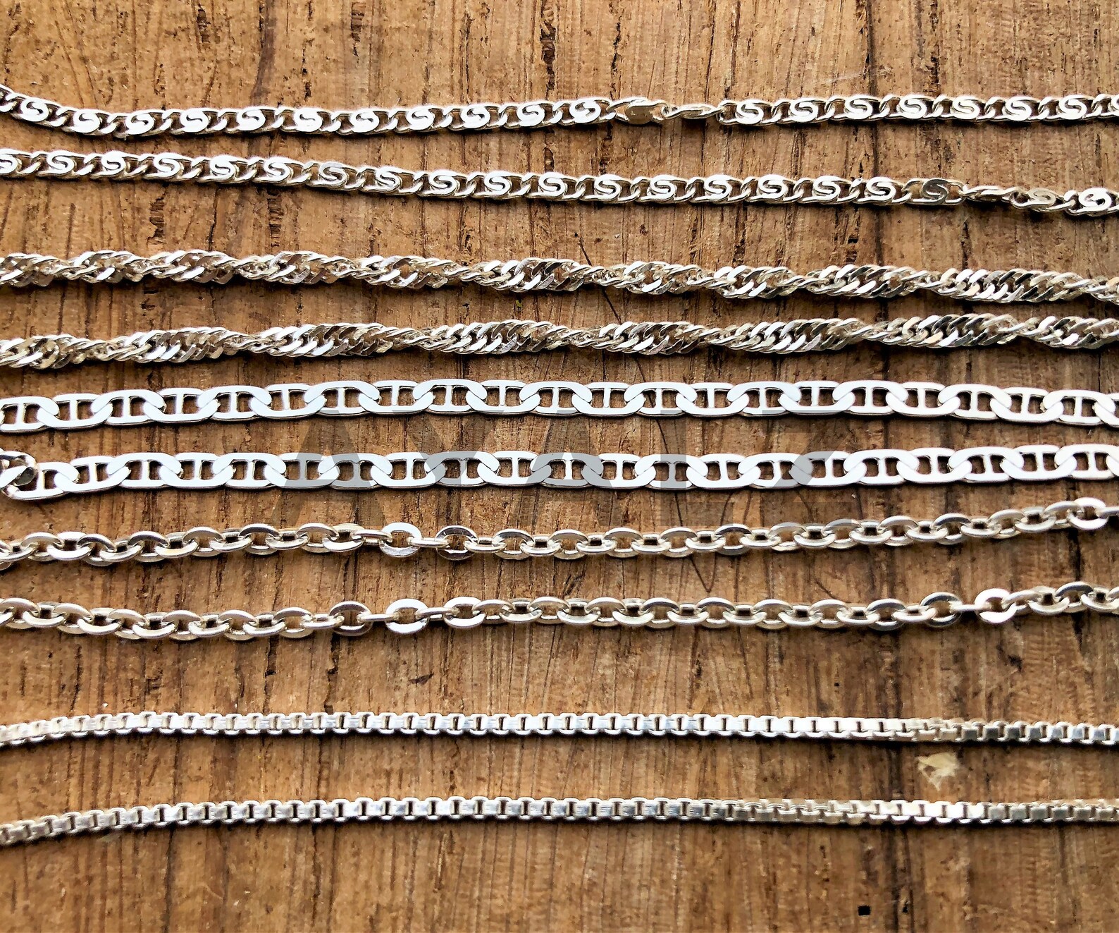 Sterling Silver Chain .925 Necklace Jewelry Supplies - Etsy