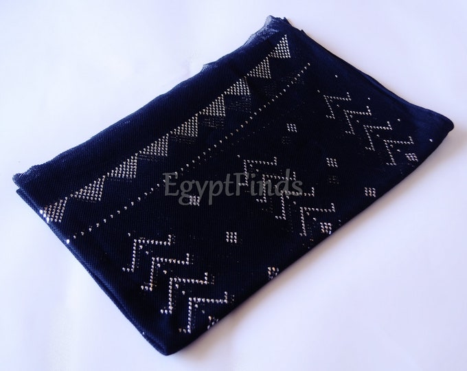 Amazing Egyptian Assiut Assuit Tulle Black Wide Shawl Wrap Veil world ...