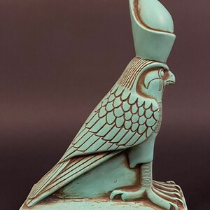 Huge Gorgeous Commemorative Egyptian God Horus as Flacon Wearing Crown ...