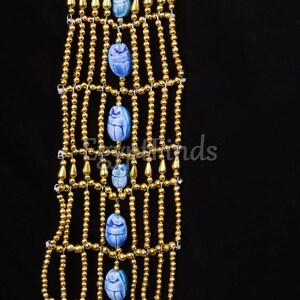 Beautiful Egyptian Golden Scarab Beaded Cleopatra Belt - Etsy