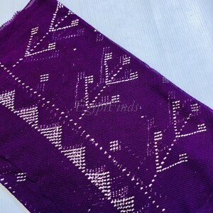 Egyptian Assiut Assuit Tulle Purple Wide Shawl Wrap Veil | Etsy