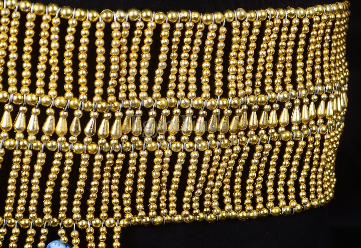 Beautiful Egyptian Golden Scarab Beaded Cleopatra Belt - Etsy