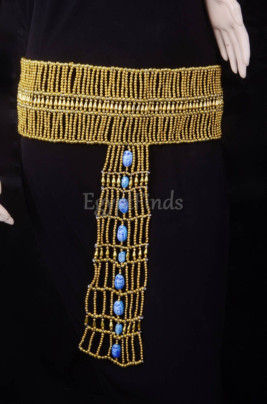Beautiful Egyptian Golden Scarab Beaded Cleopatra Belt - Etsy