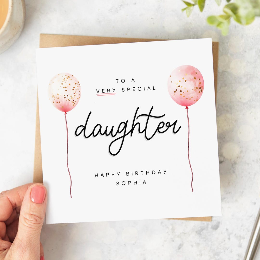 Personalised Birthday Card for Daughter, Very Special Daughter - Etsy