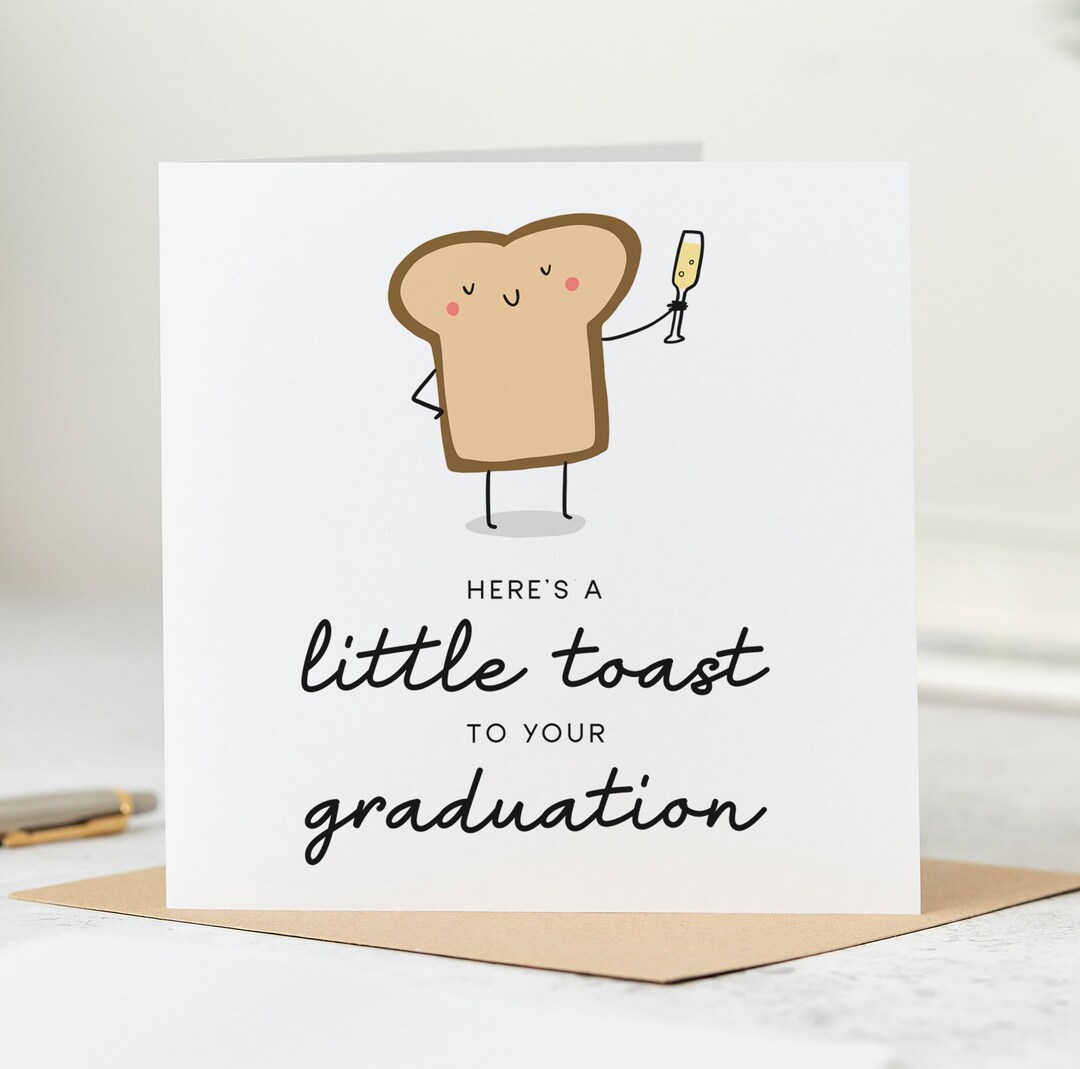 Here's A Little Toast to Your Graduation - Funny Congrats Card ...