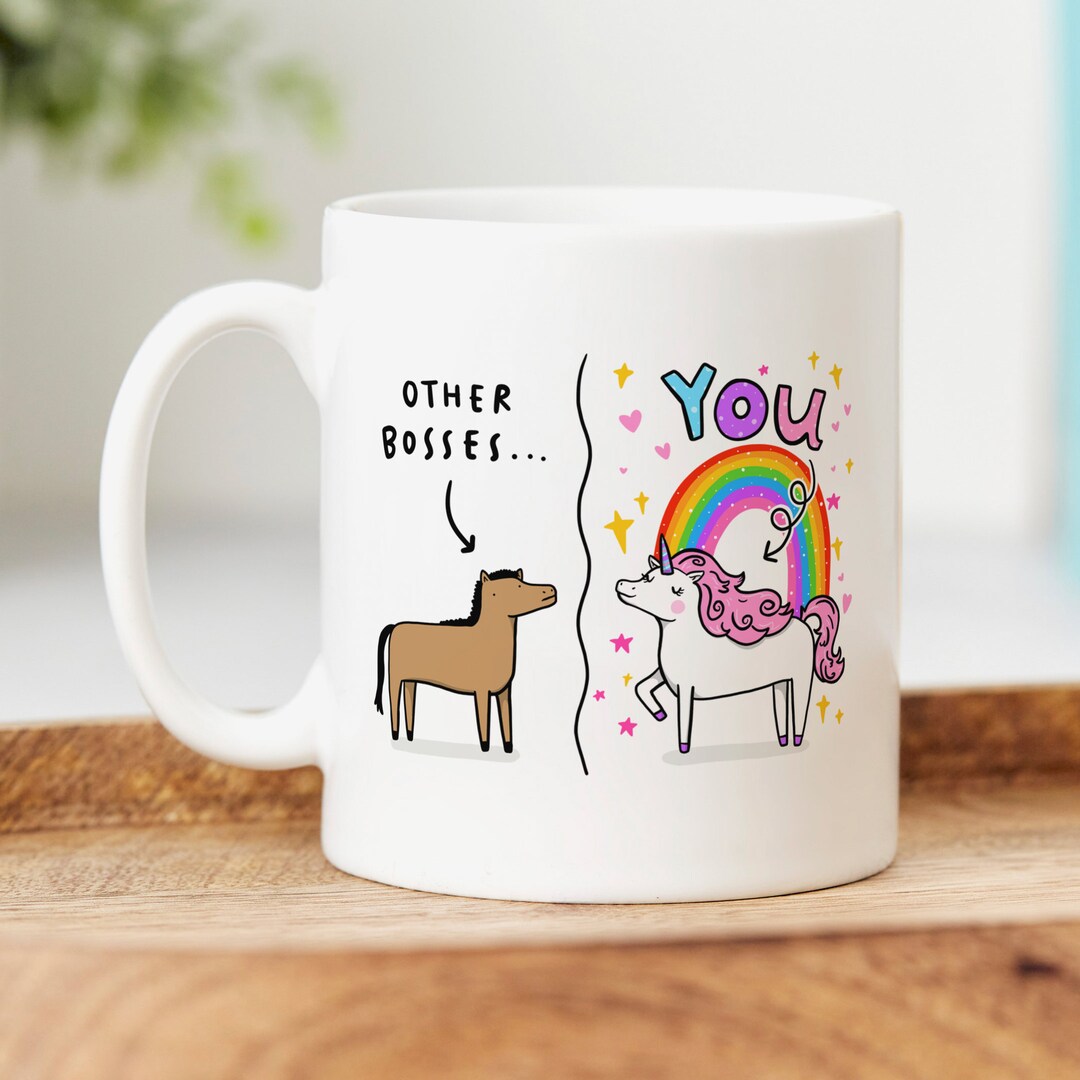 Funny Boss Mug, Personalised Boss Gift, Other Bosses and You, Unicorn ...