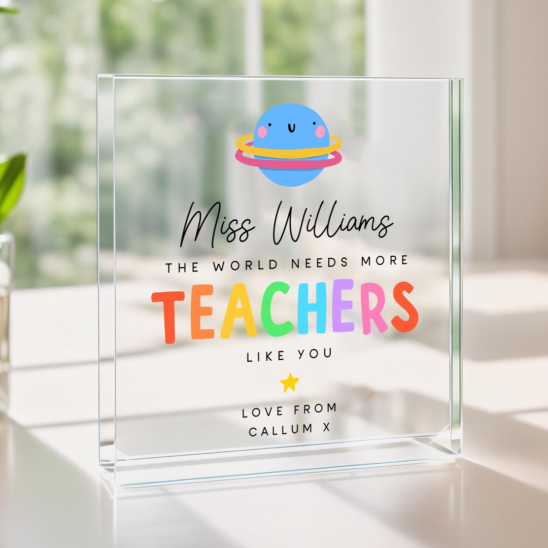 Personalised Teacher Thank You Gift - the World Needs More Teachers ...