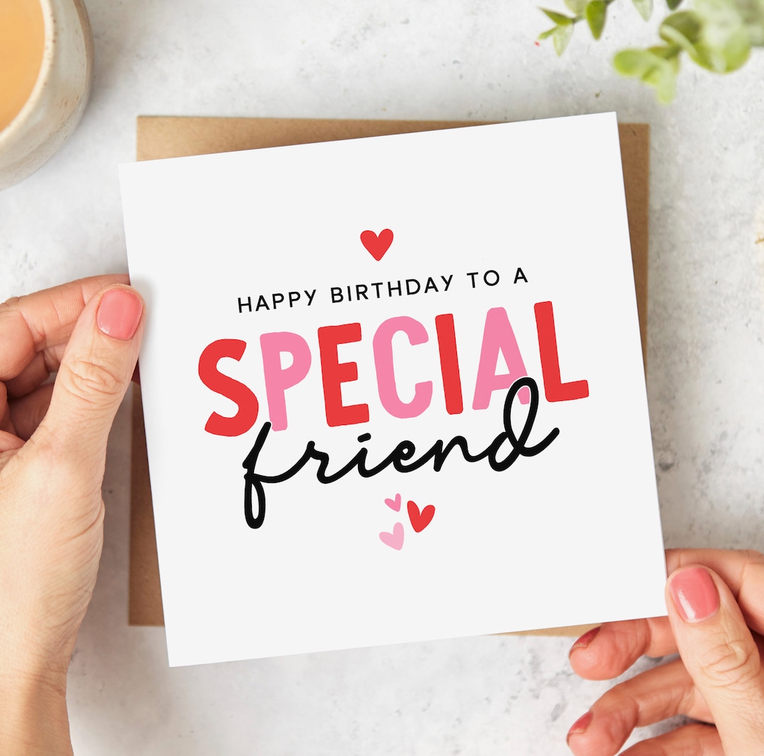 A Special Friend Birthday Card Best Friend Birthday Card Personalised ...