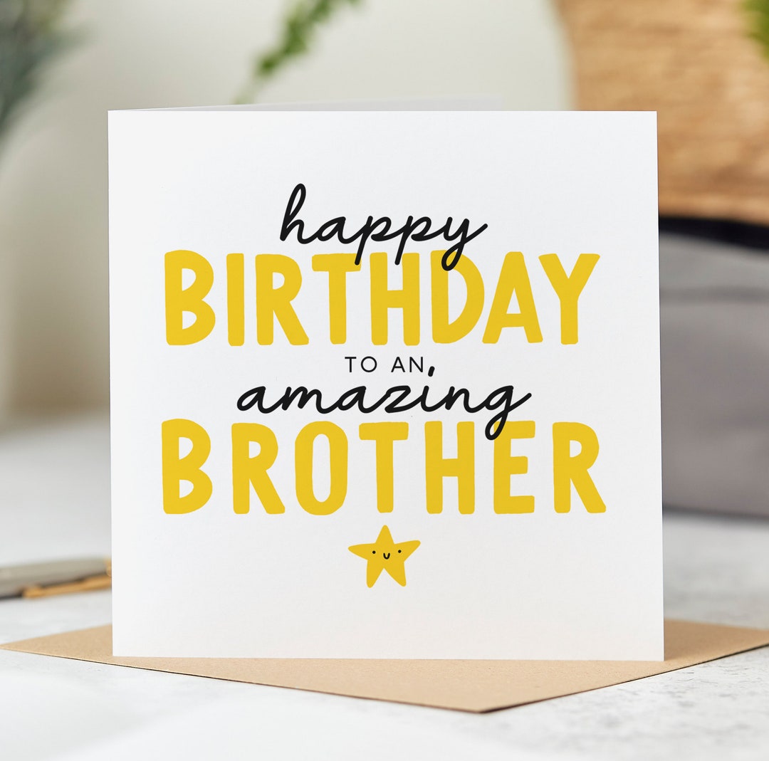 Happy Birthday to an Amazing Brother Best Brother Birthday Card - Etsy