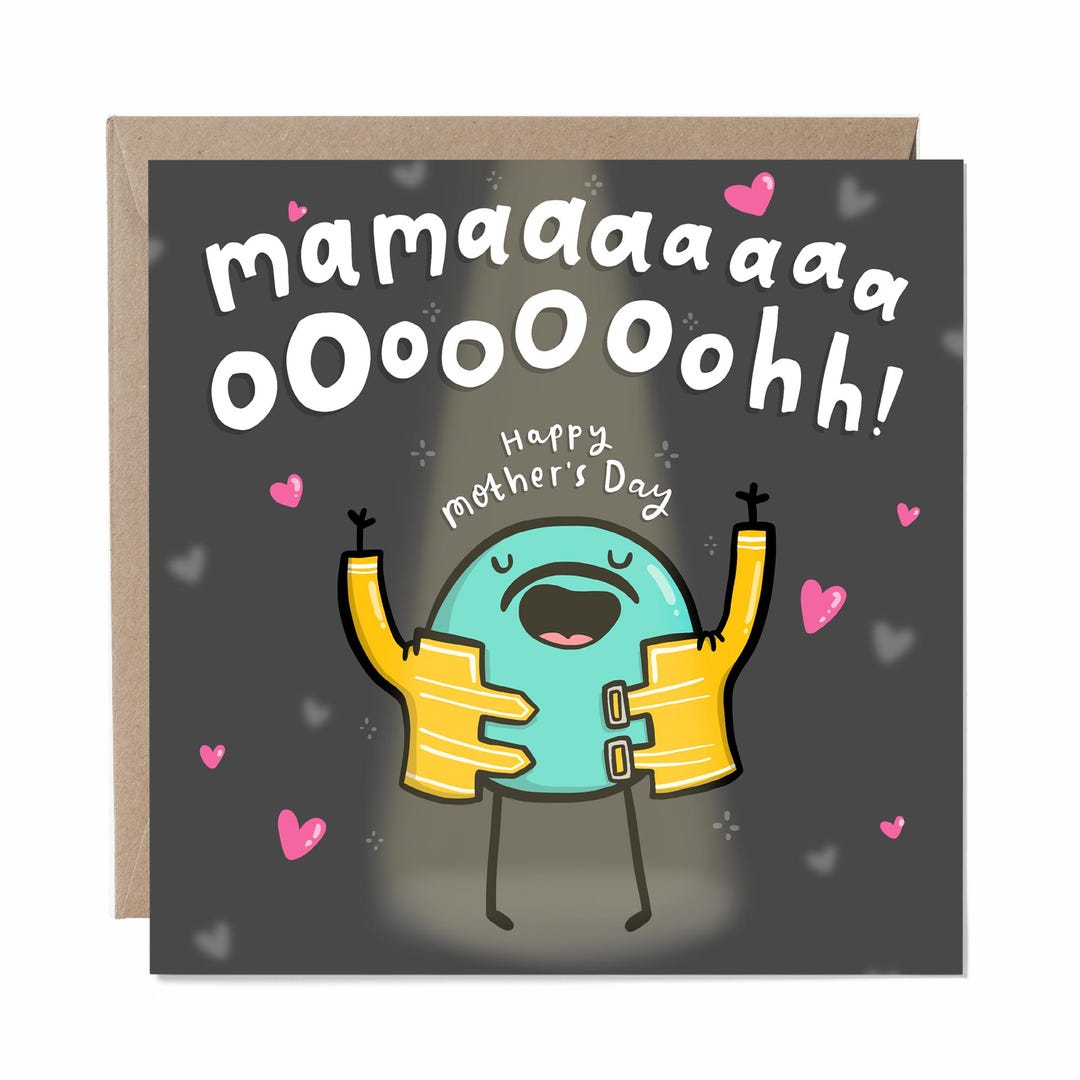 Funny Mother's Day Card, Mama Ooh, Cute Mother's Day Card, Personalised ...
