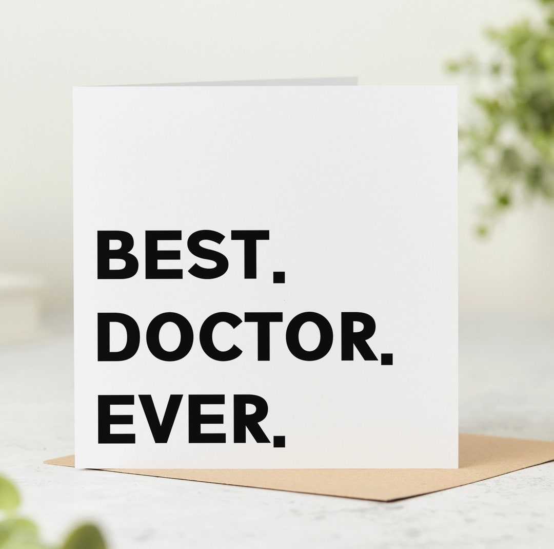 Best Doctor Ever - Doctor Thank You Card, Leaving Card, Retirement Card ...