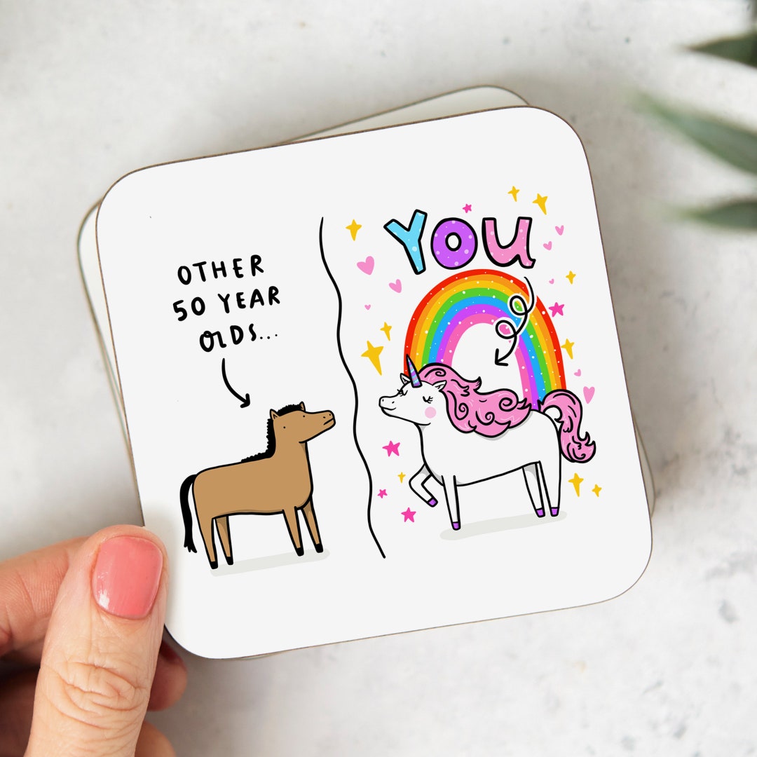 Funny 50th Birthday Coaster, 50th Birthday Gift, Other 50 Year Olds and ...