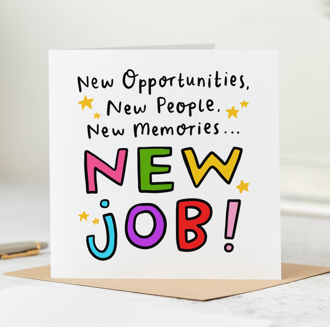 Congrats New Job Card, Congratulations, Good Luck New Job Card, New ...