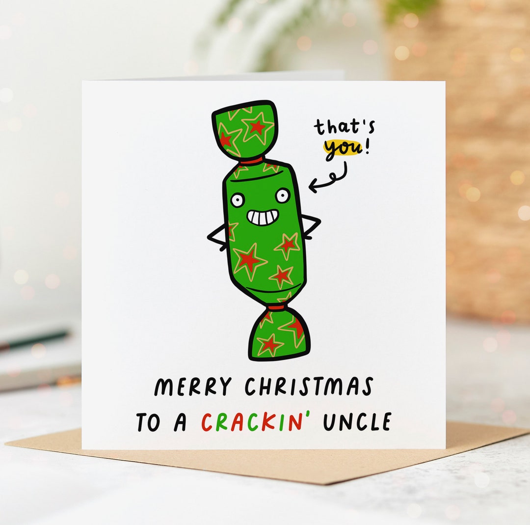 Crackin' Uncle Christmas Card, Funny Christmas Card for Uncle ...