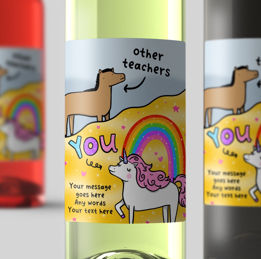 Other Teachers and You Wine Label - Funny Personalised Wine Label ...