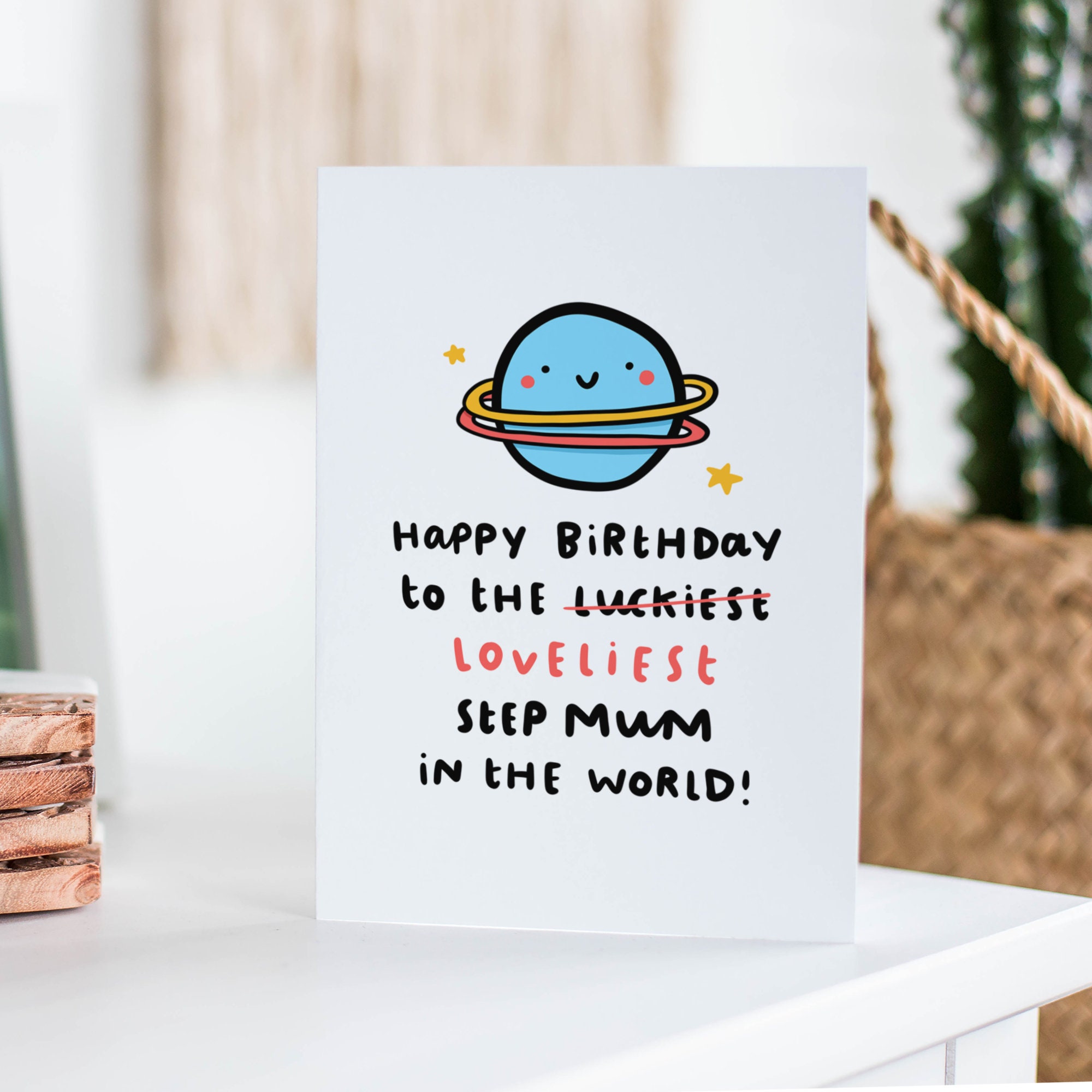 Funny Step Mum Birthday Card Loveliest Step Mum In The World Etsy