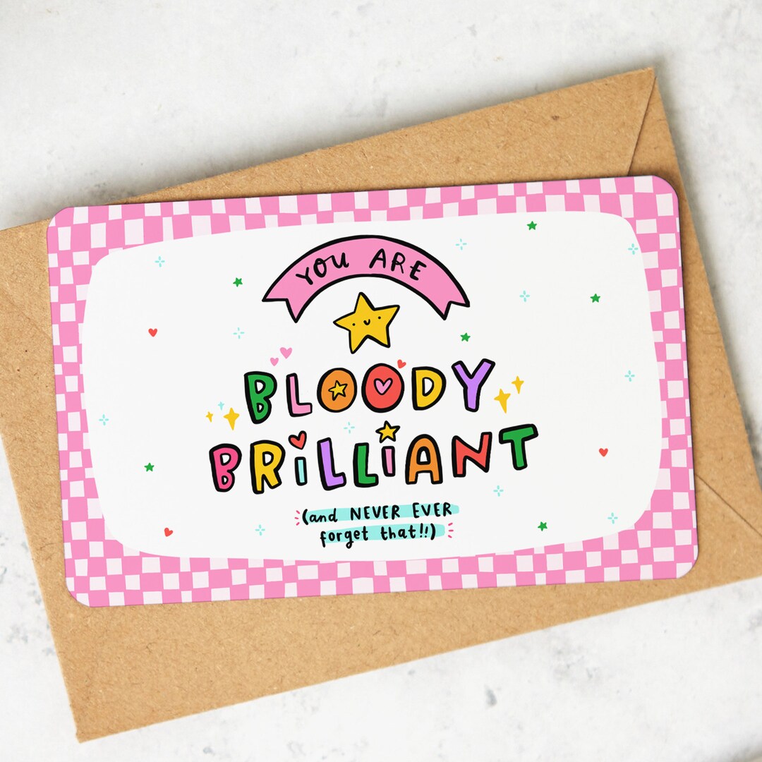 You Are Bloody Brilliant Wallet Card, Purse Card, Thank You Gift ...