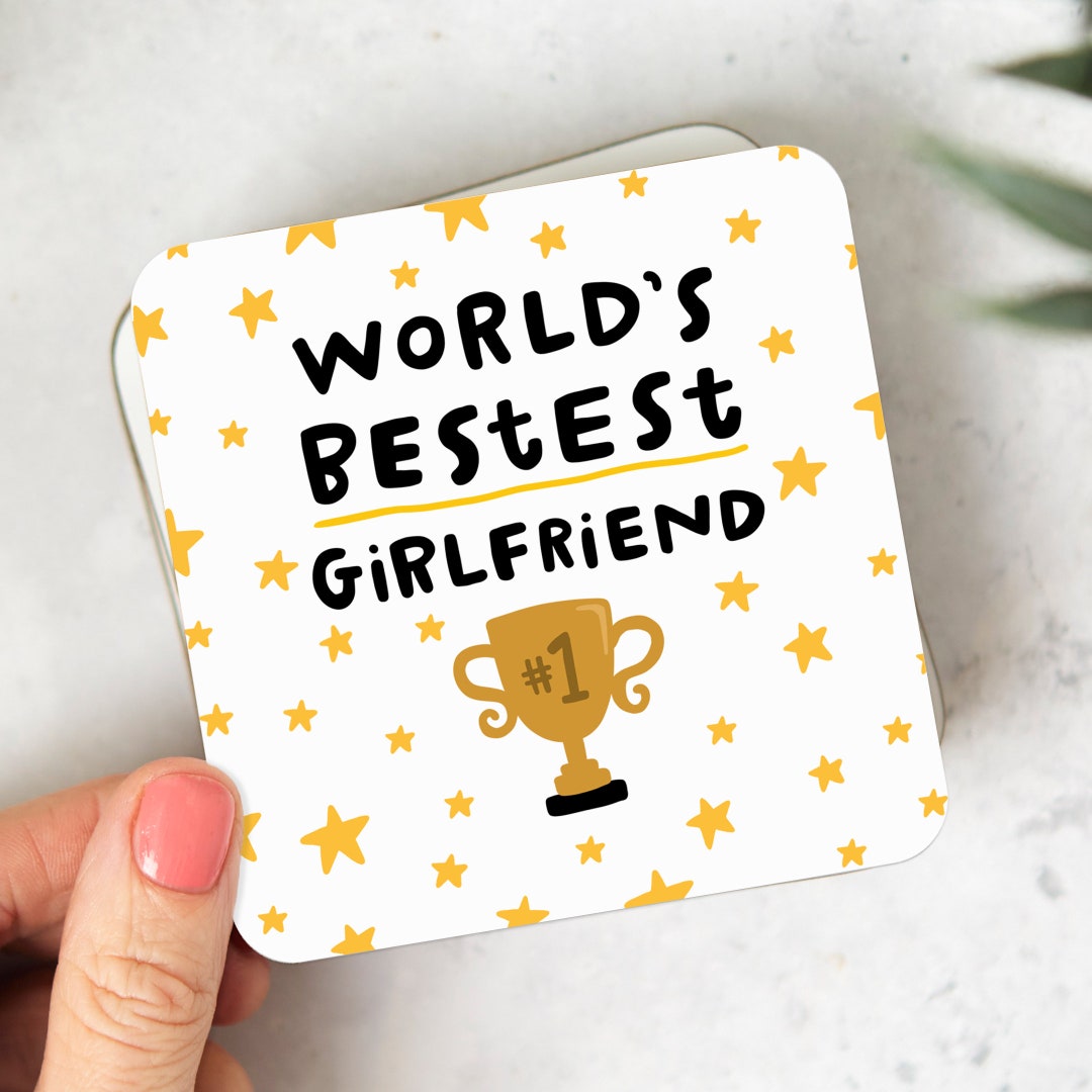 World's Bestest Girlfriend Coaster - Birthday Gift, Christmas Gift ...