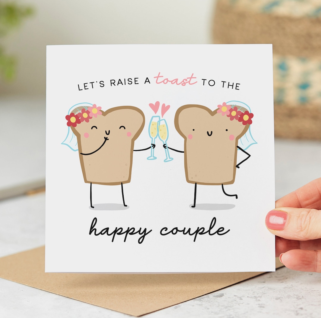 Raise A Toast to the Happy Couple, Lesbian Wedding Card, Mrs and Mrs ...