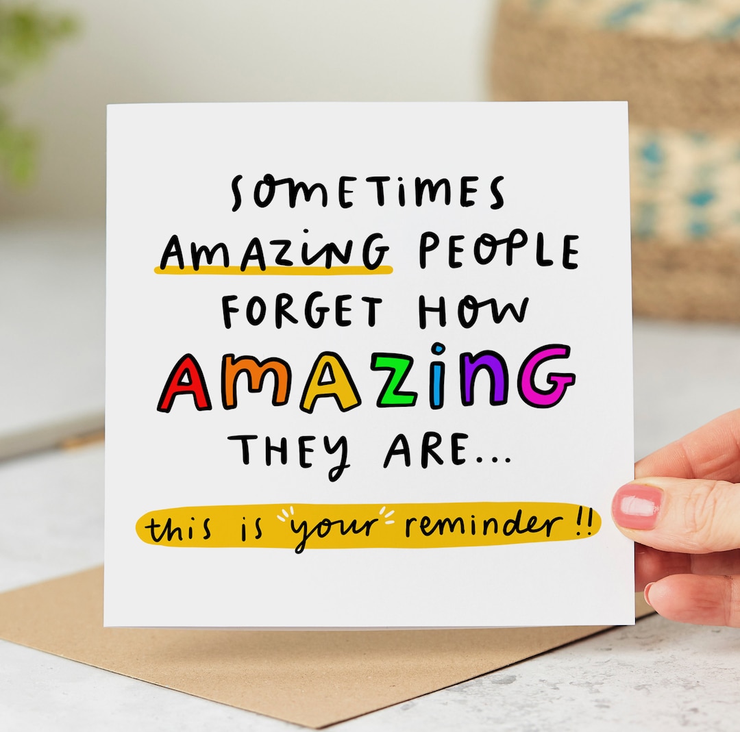 You're Amazing Card - Thank You Card - This is Your Reminder You're ...