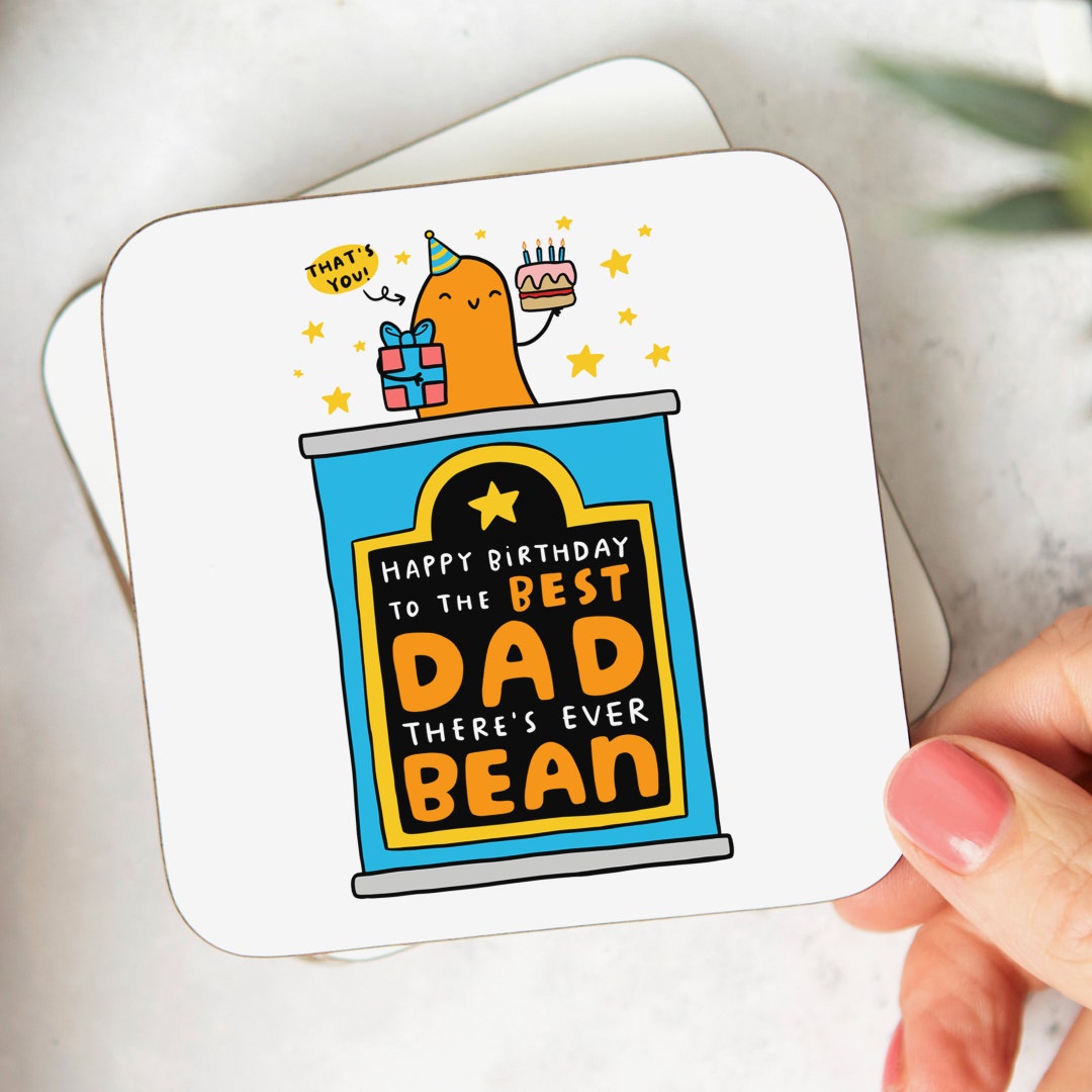 Funny Dad Birthday Coaster Dad Birthday Gift, Best Dad There's Ever ...