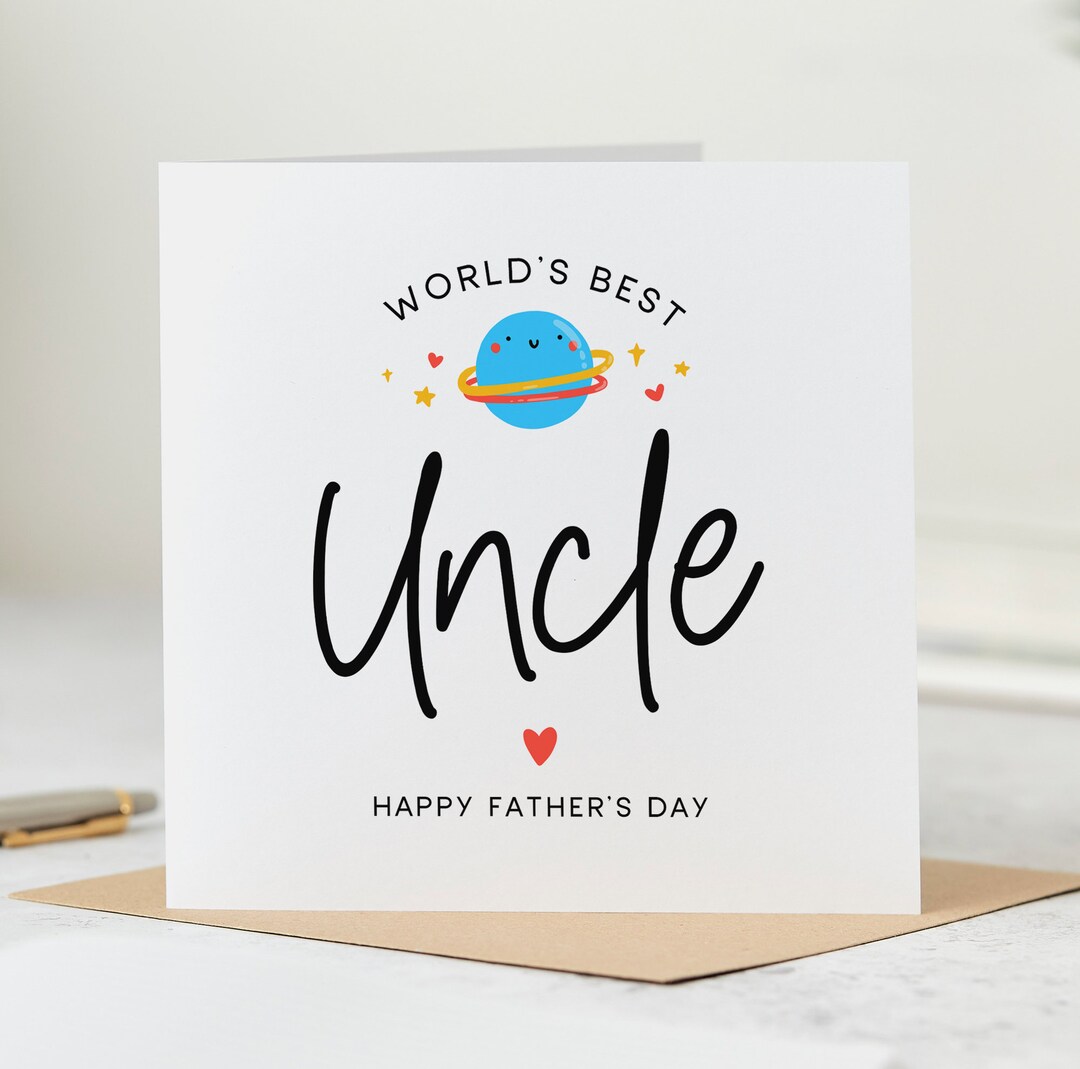 World's Best Uncle Father's Day Card Personalised Card - Etsy