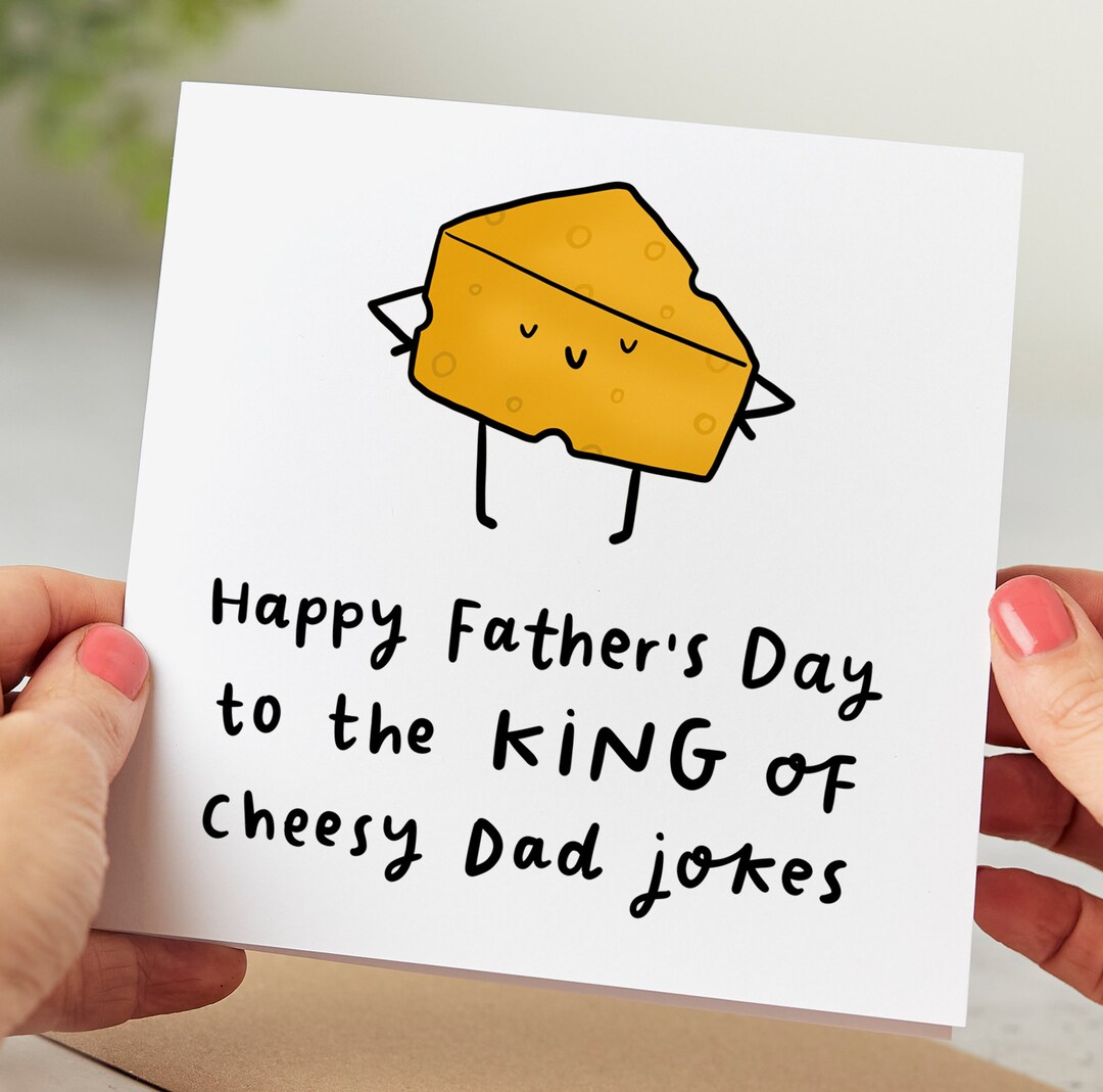 Funny Father's Day Card, King of Cheesy Dad Jokes, Personalised Card - Etsy