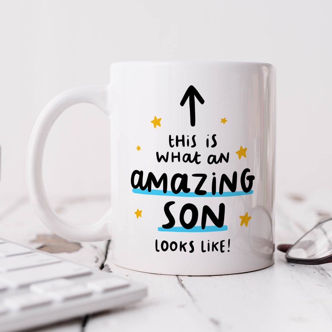 Funny Son Mug, This Is What An Amazing Son Looks Like Mug Personalised ...