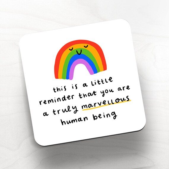 You Are A Truly Marvellous Human Being Coaster Friendship - Etsy UK