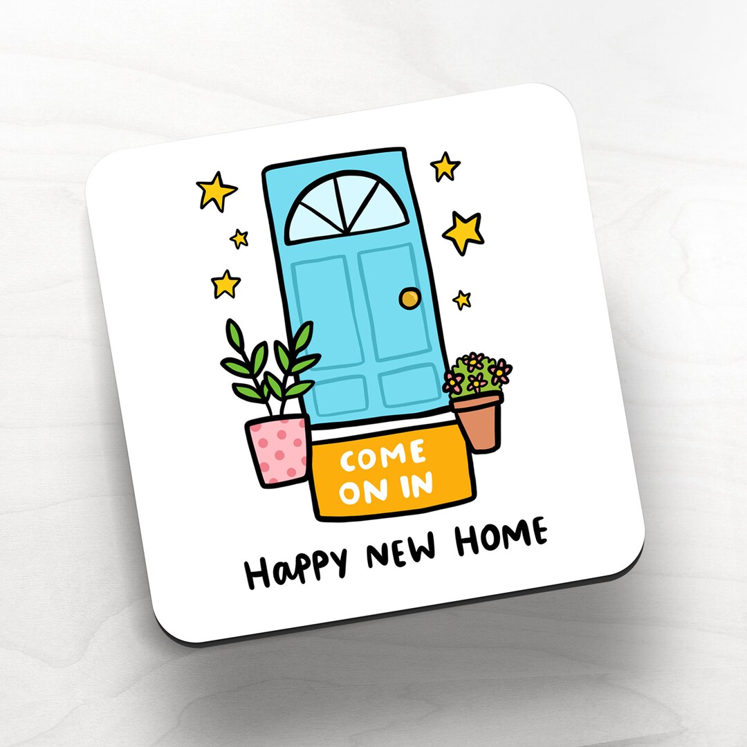 Happy New Home Coaster Funny New Home Gift Congratulations - Etsy