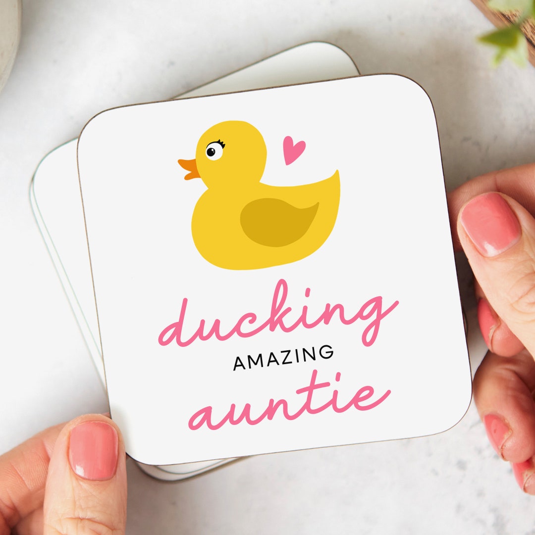 Ducking Amazing Auntie Coaster - Funny Auntie Gift, Birthday Gift ...
