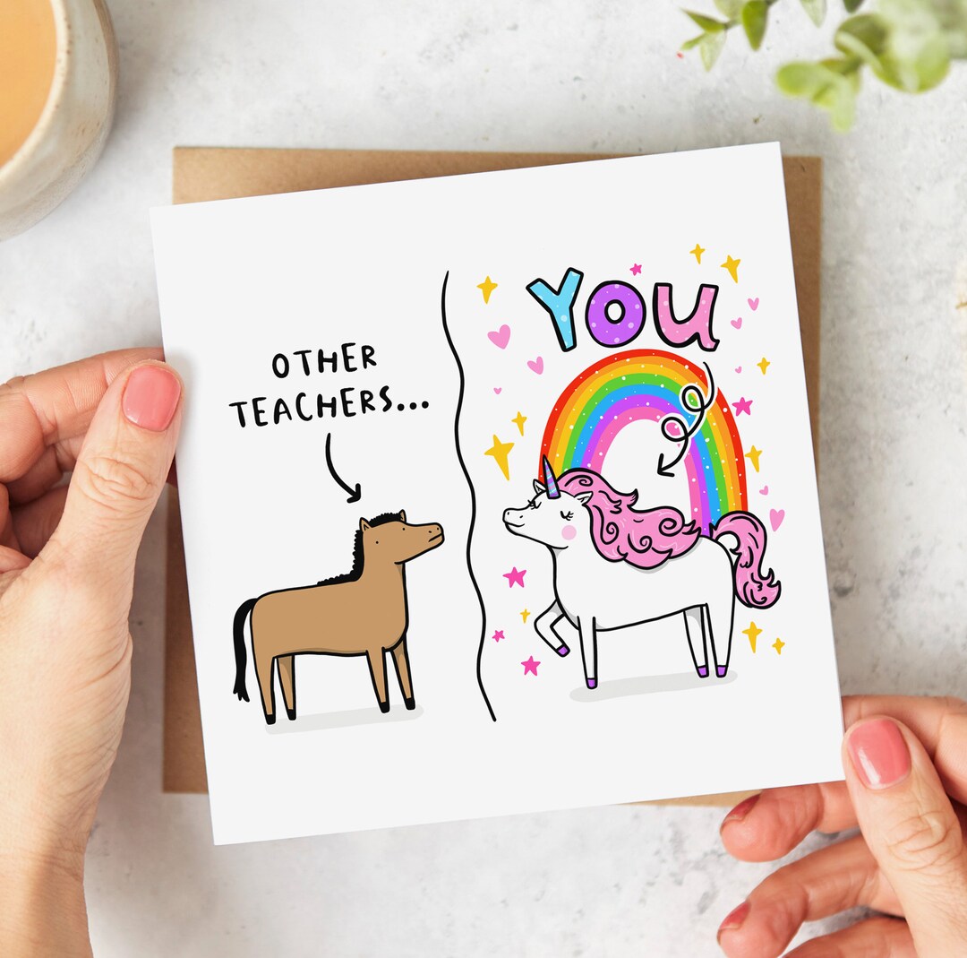 Funny Teacher Card Thank You Teacher Card End of Term Card Congrats ...
