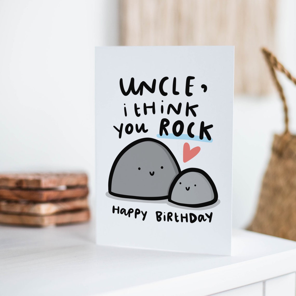 Funny Uncle Birthday Card Uncle I Think You Rock Best Uncle | Etsy