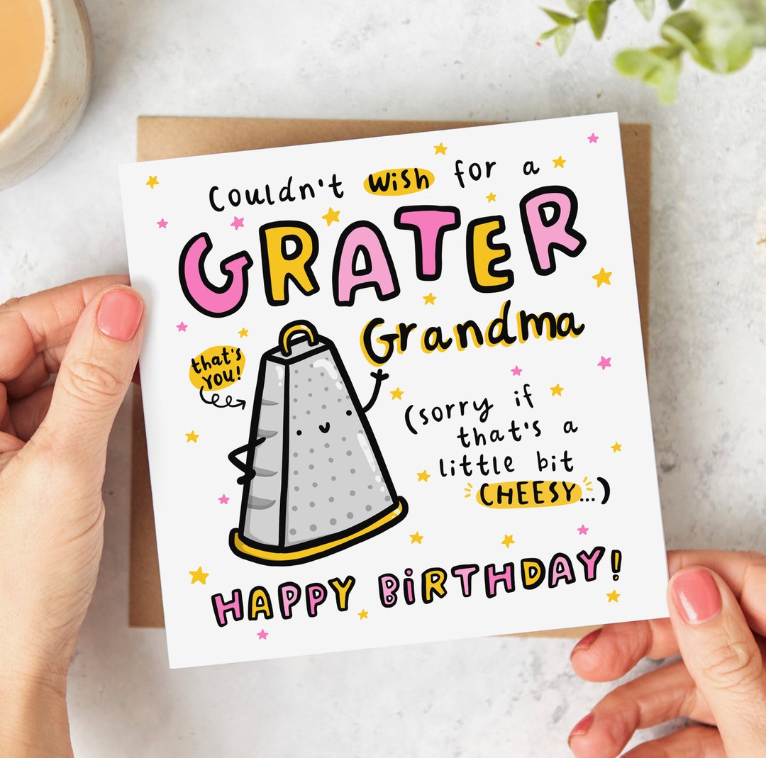Funny Birthday Card for Grandma, Couldn't Wish for a Grater Grandma ...