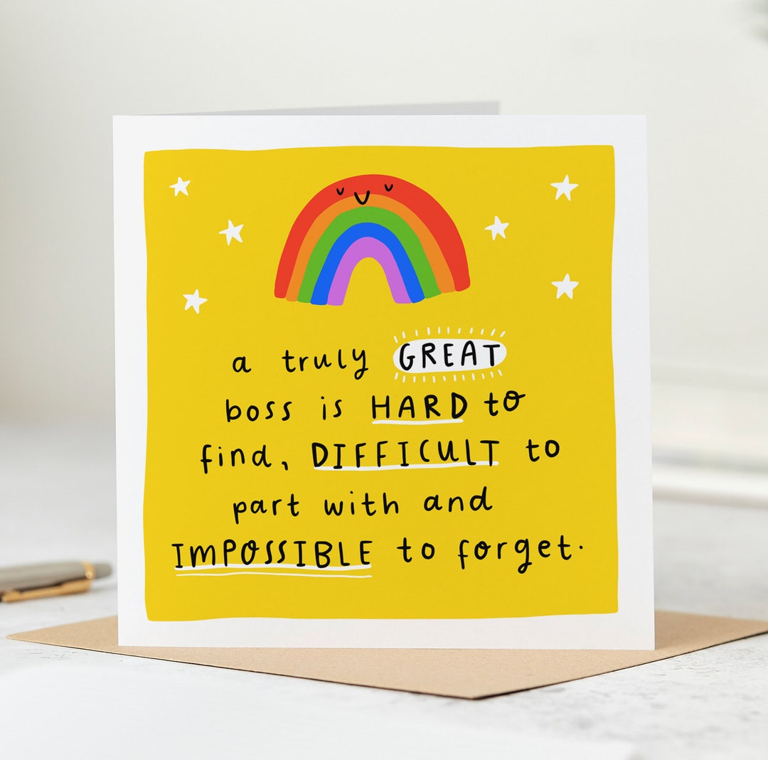 A Truly Great Boss is Hard to Find - Thank You Card, for Boss, From ...