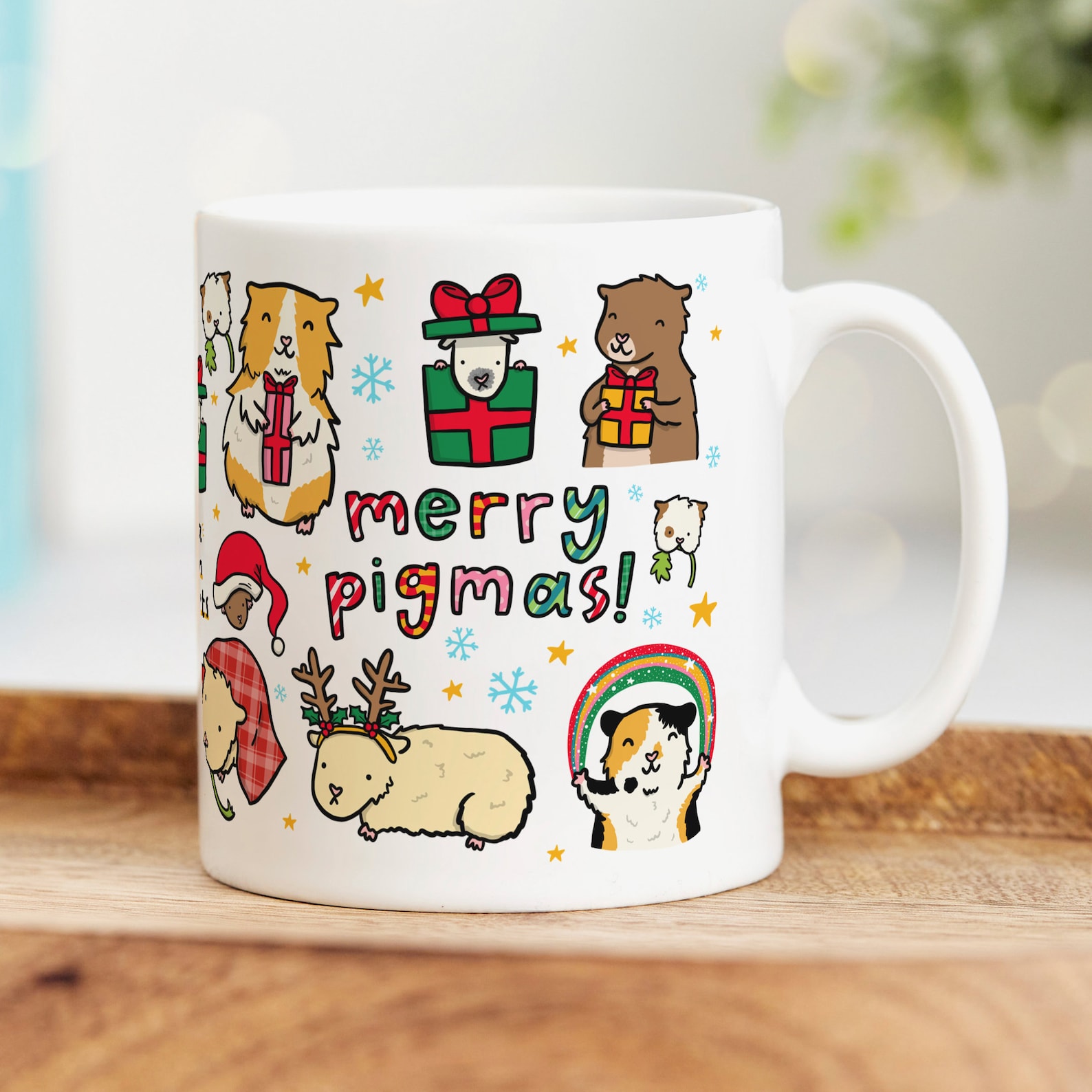 Merry Pigmas Mug, Funny Christmas Gift, Guinea Pigs in Blankets, Guinea ...