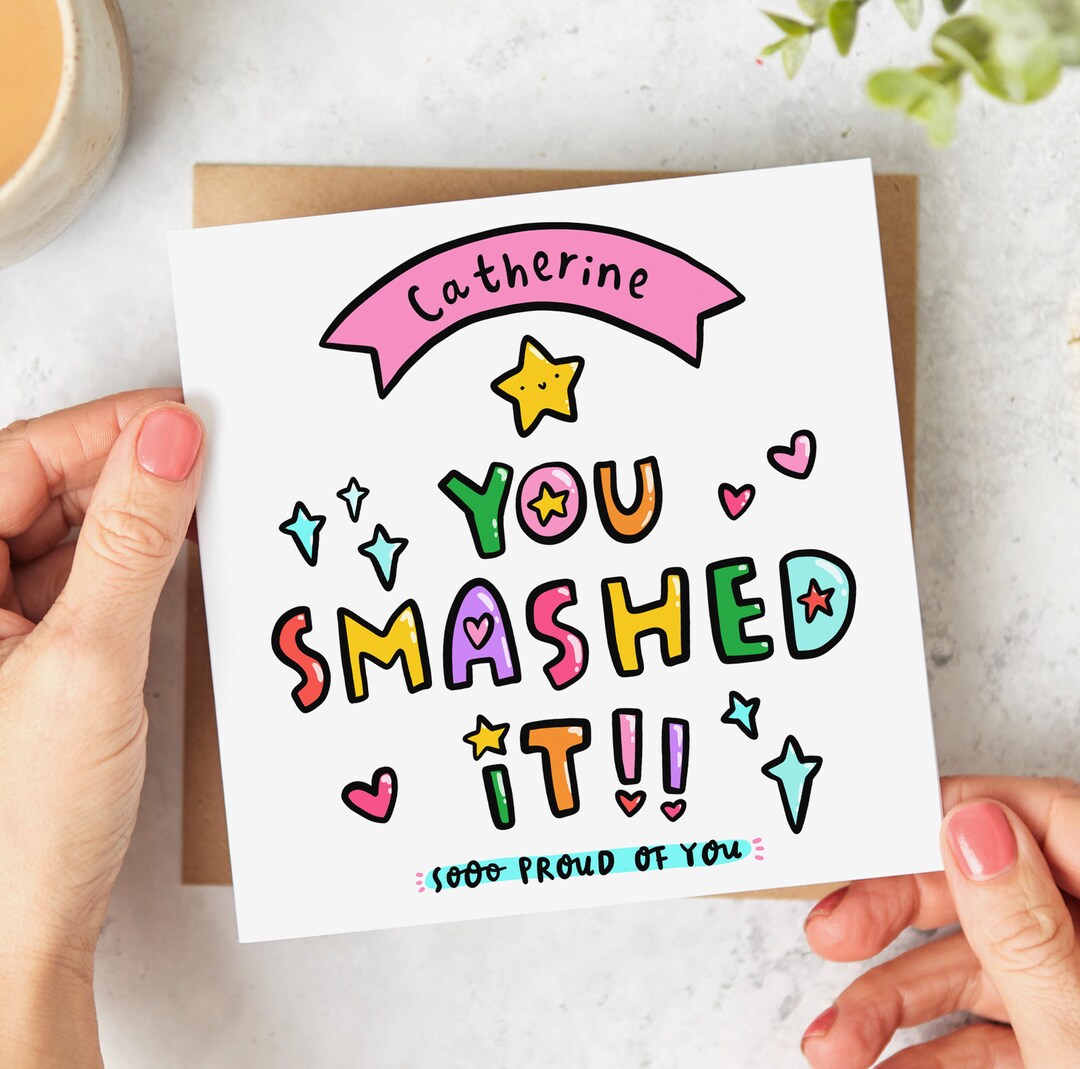 Personalised Card, You Smashed It, Congrats Card, so Proud of You Card ...