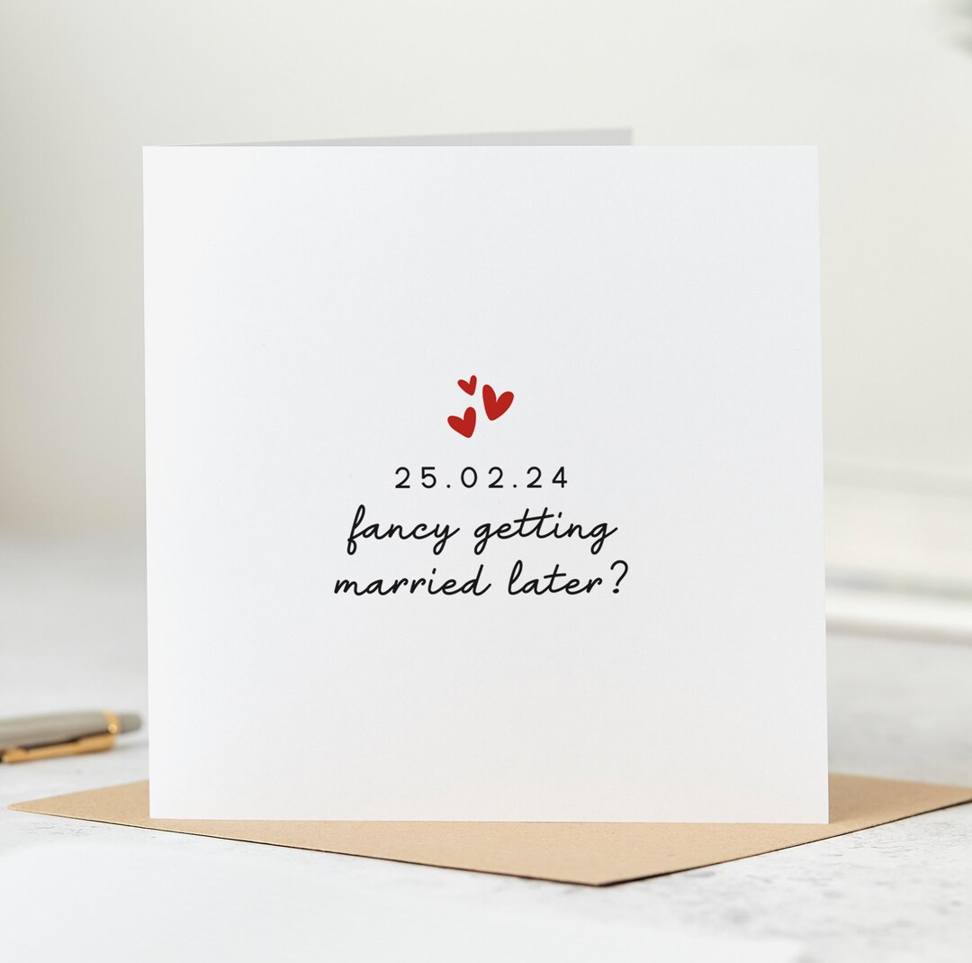 Fancy Getting Married Later - Personalised Wedding Card, Wedding Day ...