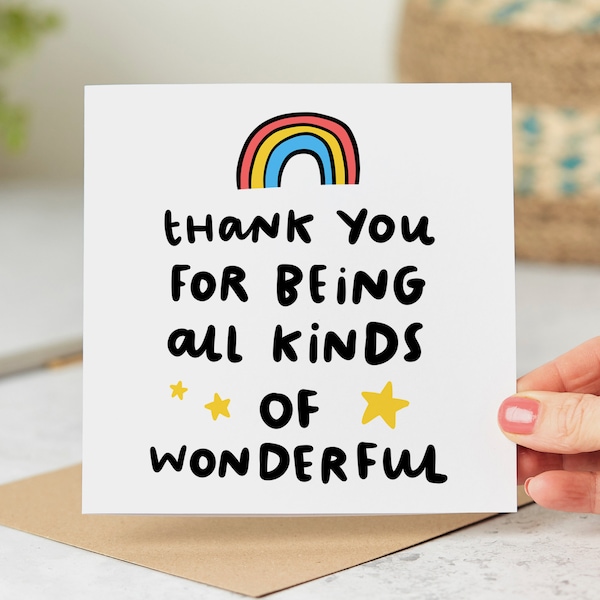Thank You for Being Your Incredible Self Card Thank You Card, Birthday ...