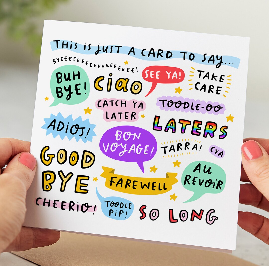 A Card to Say Goodbye, New Job Leaving Card, Bon Voyage Card, Congrats ...
