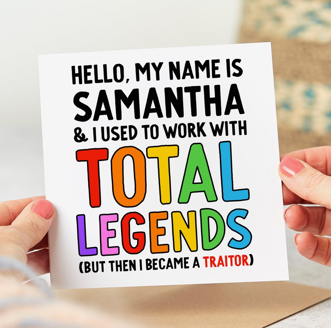 I Used to Work With Total Legends Card - Personalised Card, Funny New ...