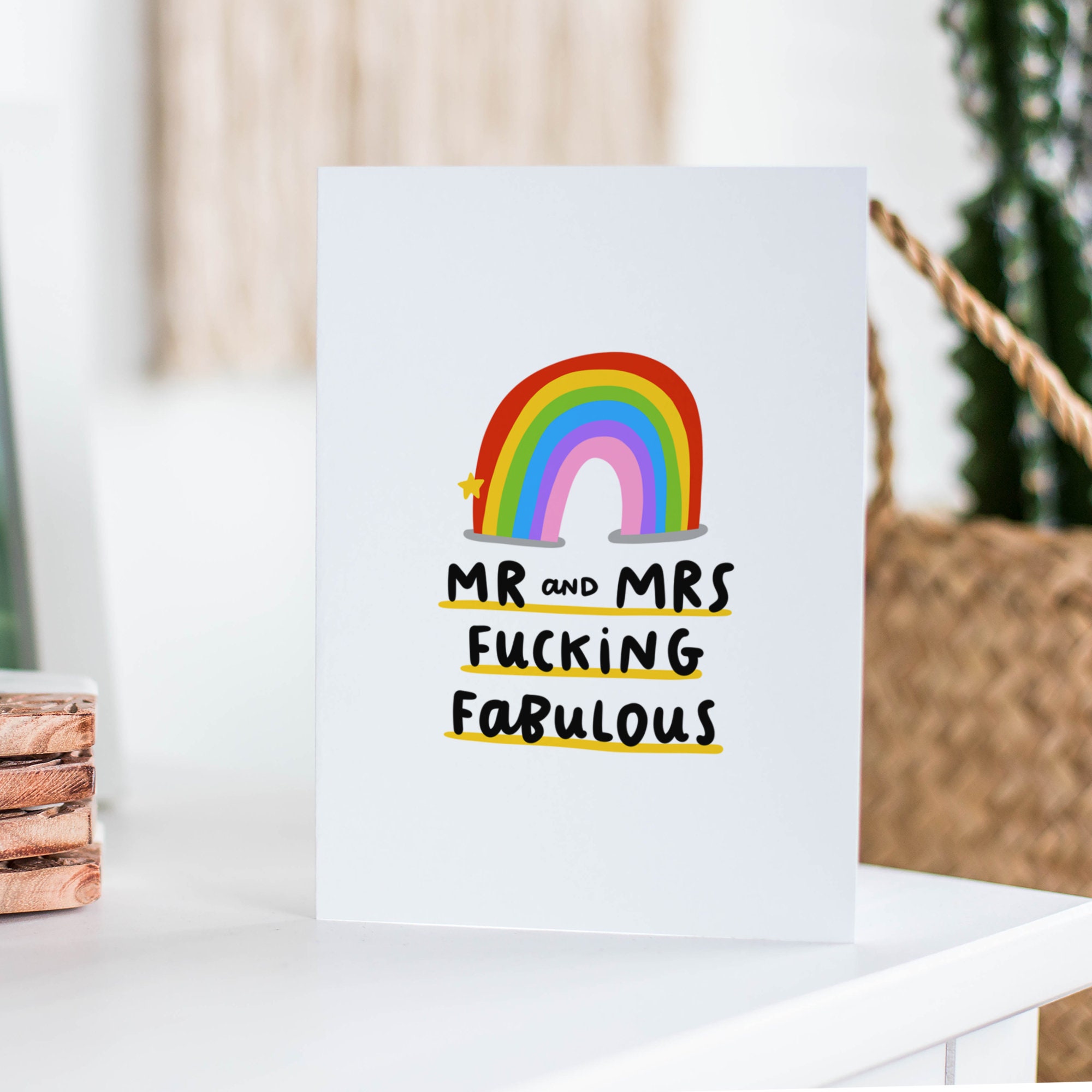 Mr and Mrs Fucking Fabulous Funny Wedding Card Funny | Etsy