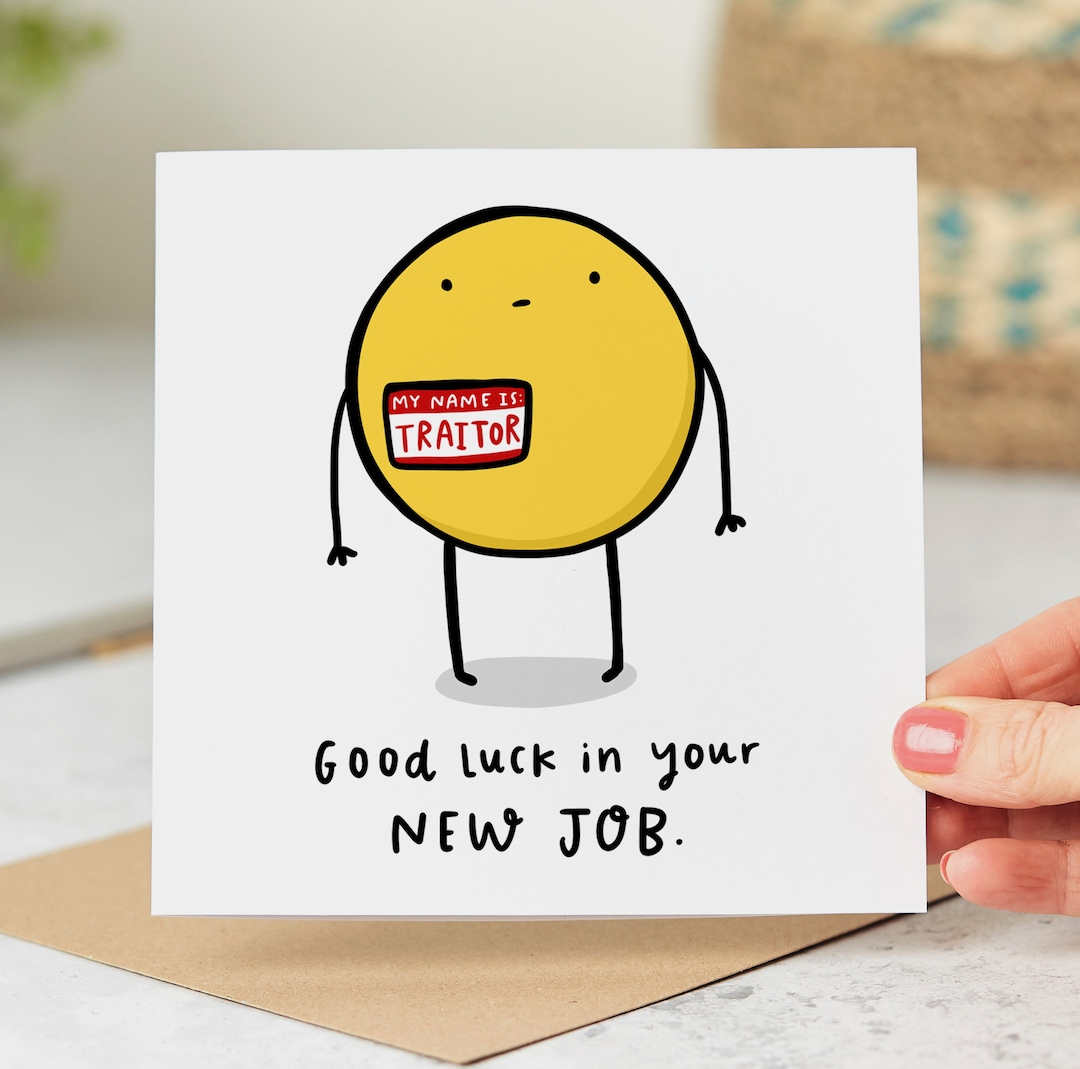 New Job Traitor Card - Funny Congratulations Card, Good Luck Card, New ...