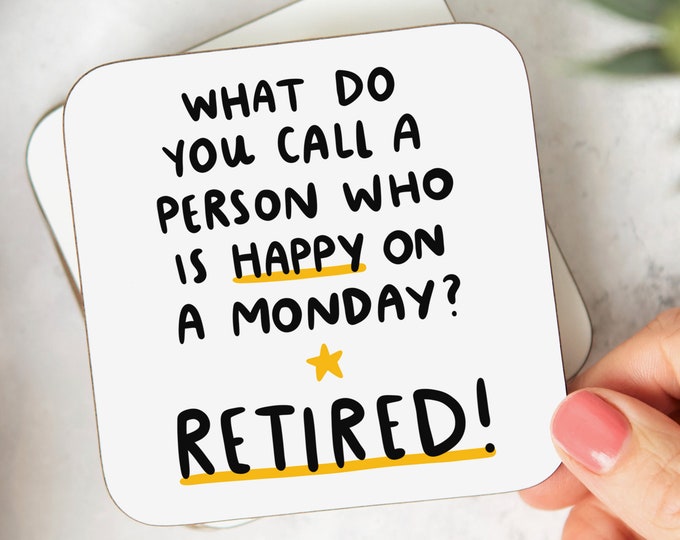 Retirement Gift, Retirement Coaster, Leaving Gift, Office Gift, Funny ...